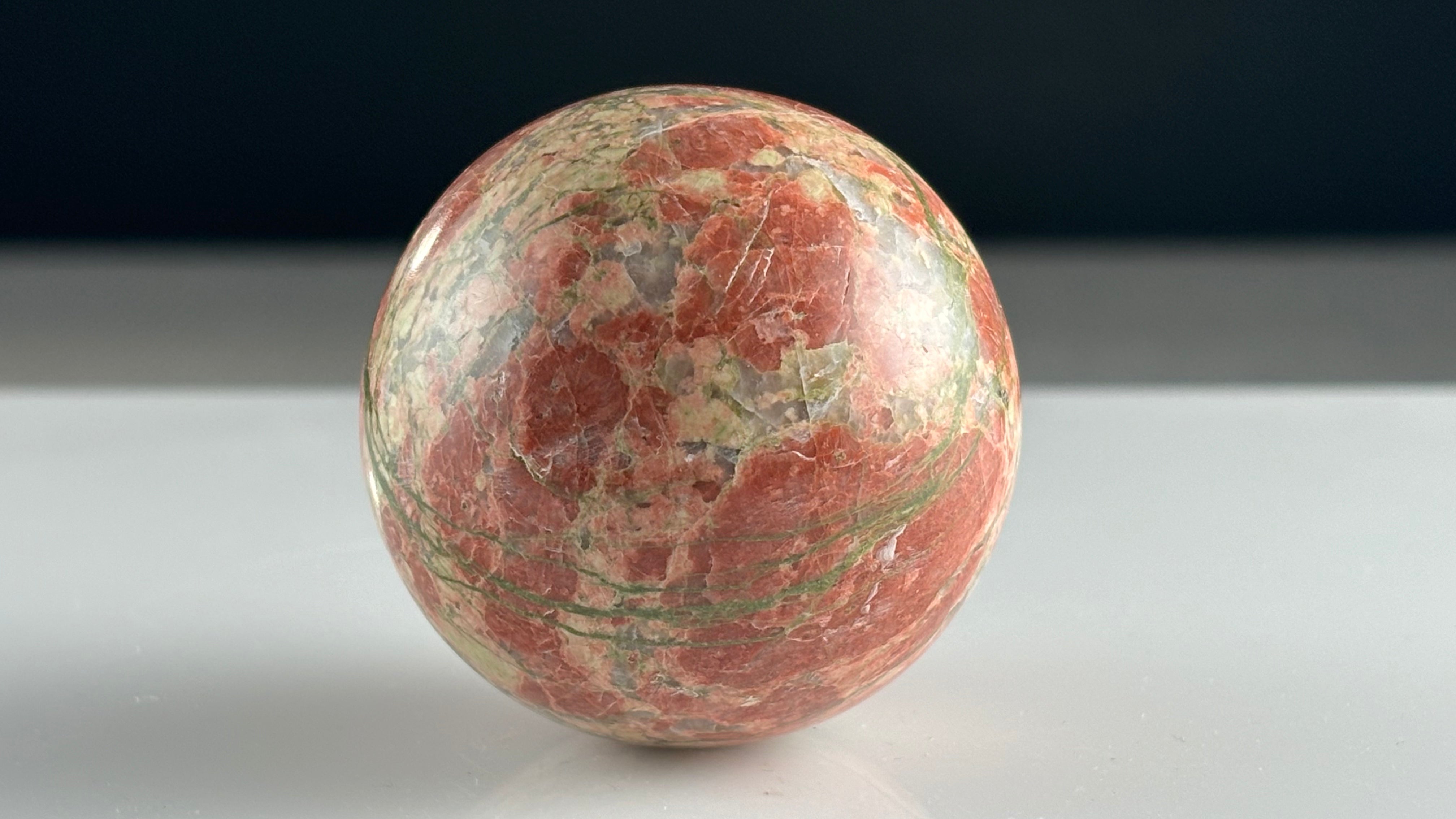 Unakite Jasper Sphere – Bowls of Sound