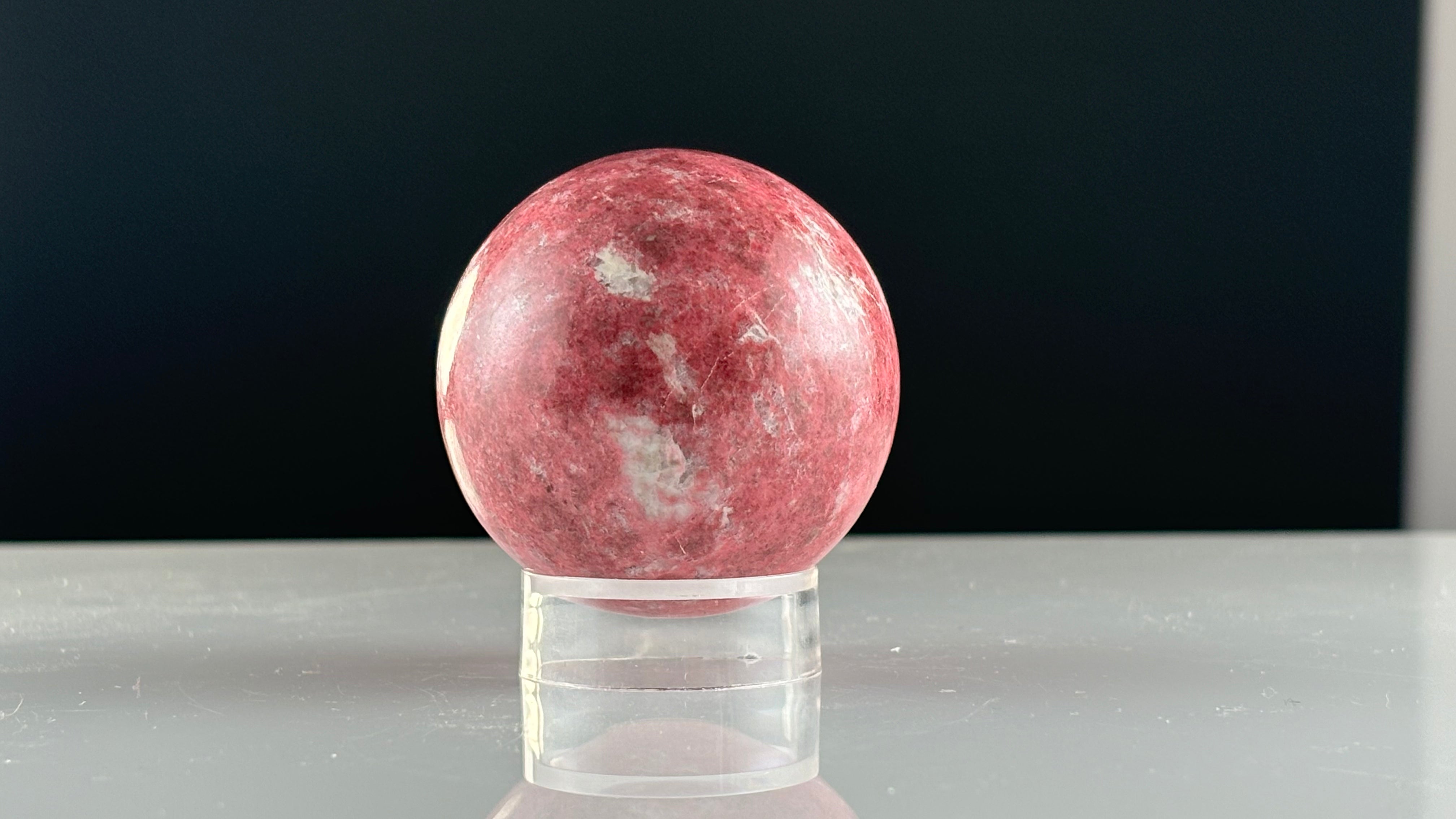 Thulite Sphere, small – Bowls of Sound